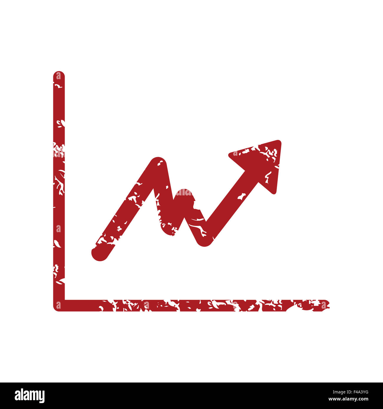 Red grunge unstable graph logo Stock Photo - Alamy