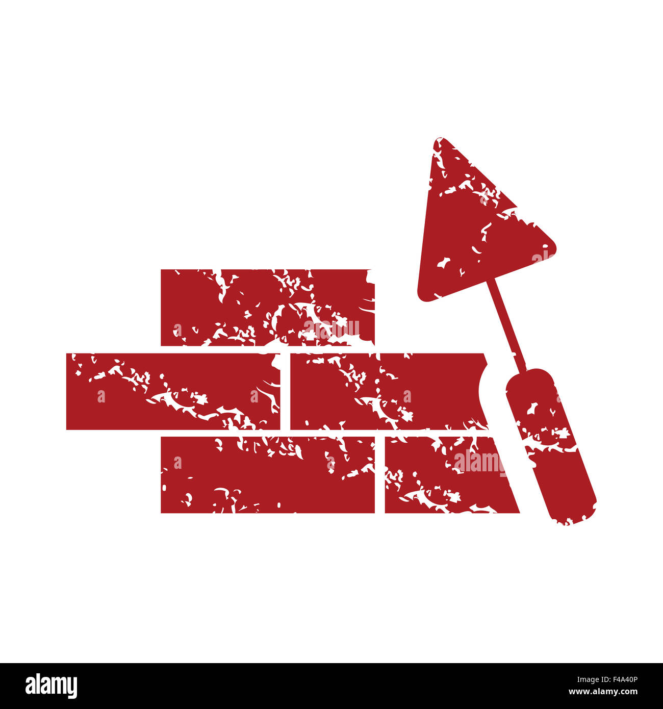 Red grunge building logo Stock Photo - Alamy