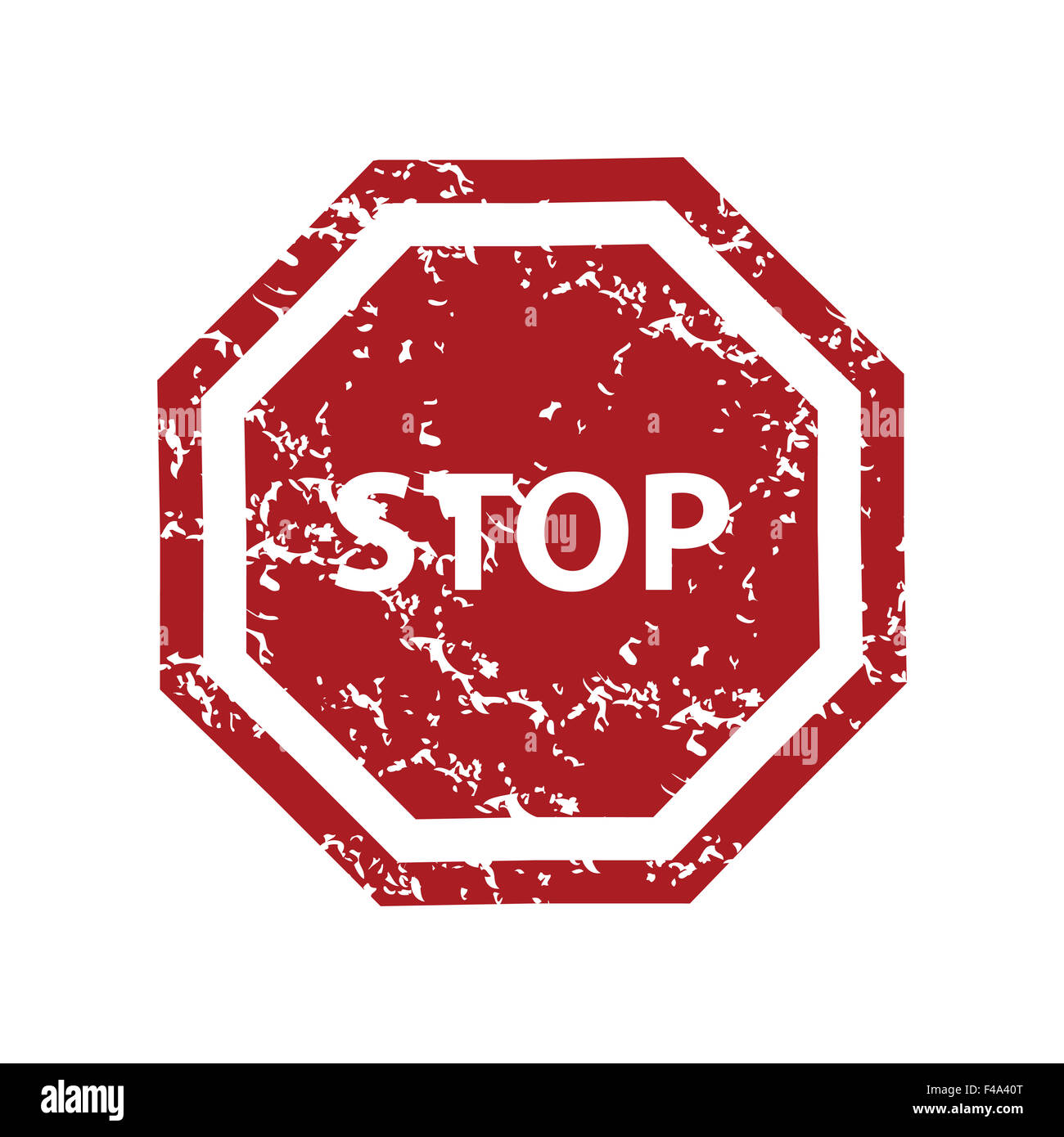 Red grunge stop logo Stock Photo - Alamy