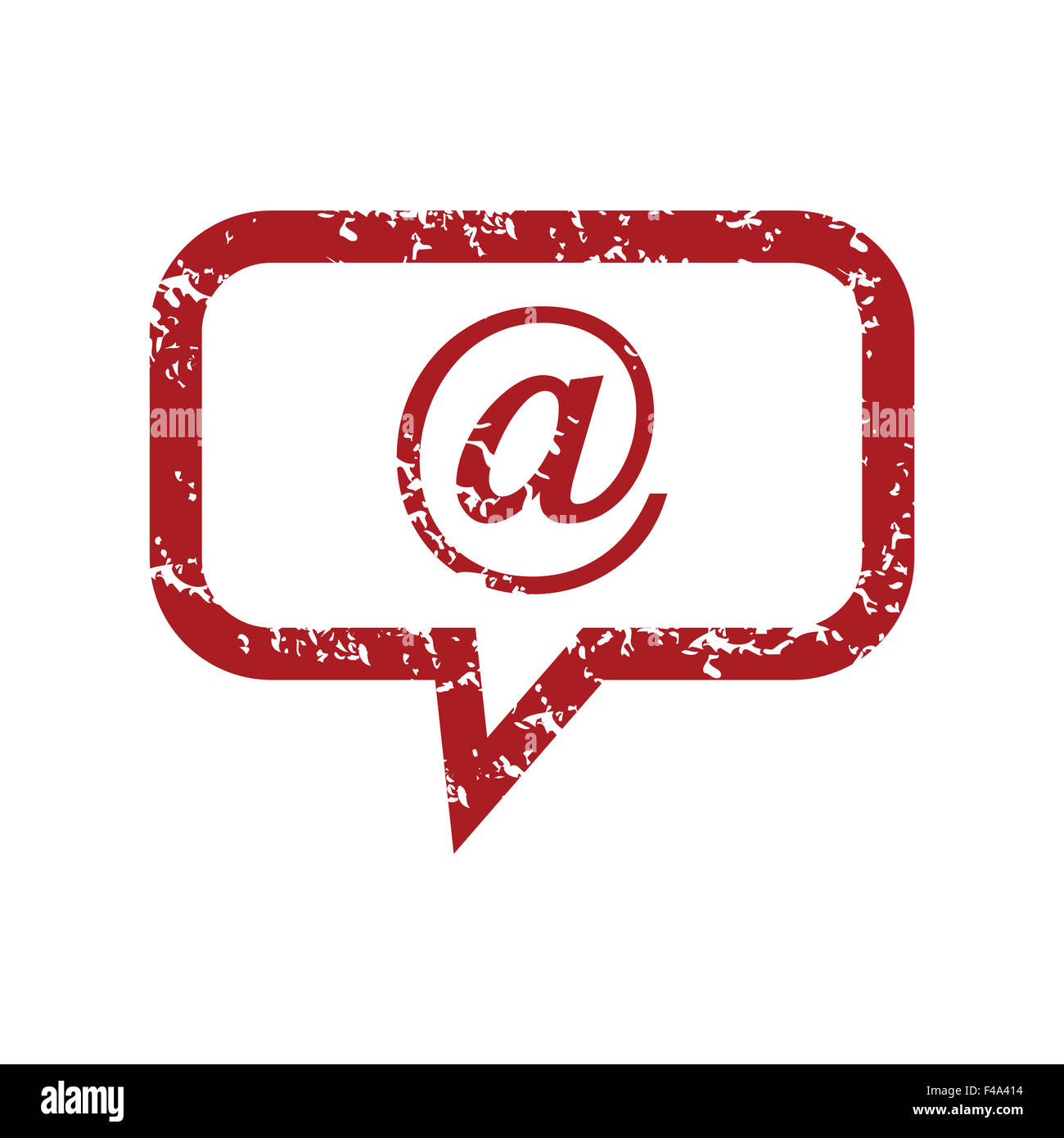 Red grunge mail logo Stock Photo - Alamy