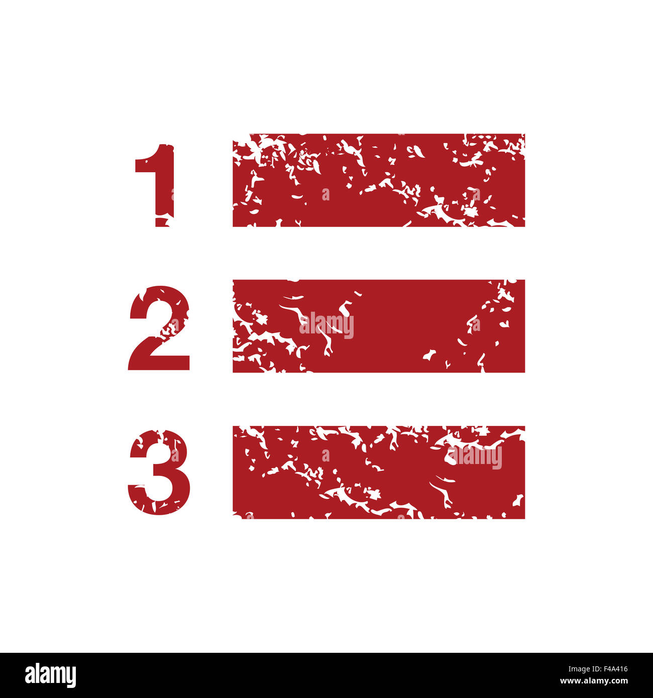 Red grunge list logo Stock Photo - Alamy