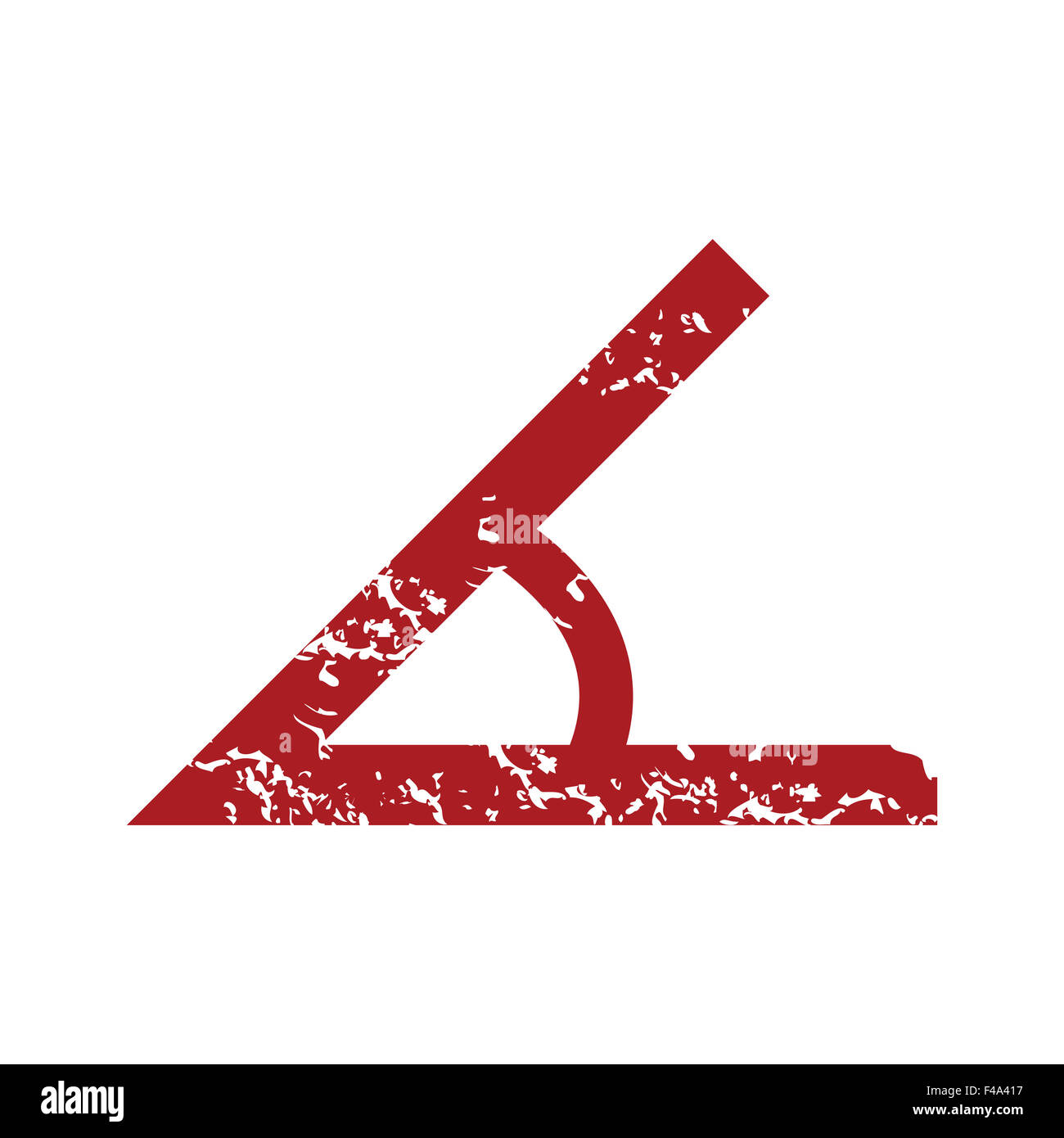 Red grunge sign of the angle logo Stock Photo - Alamy