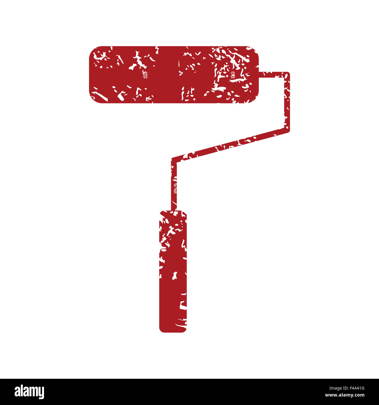 Red grunge roller logo Stock Photo - Alamy