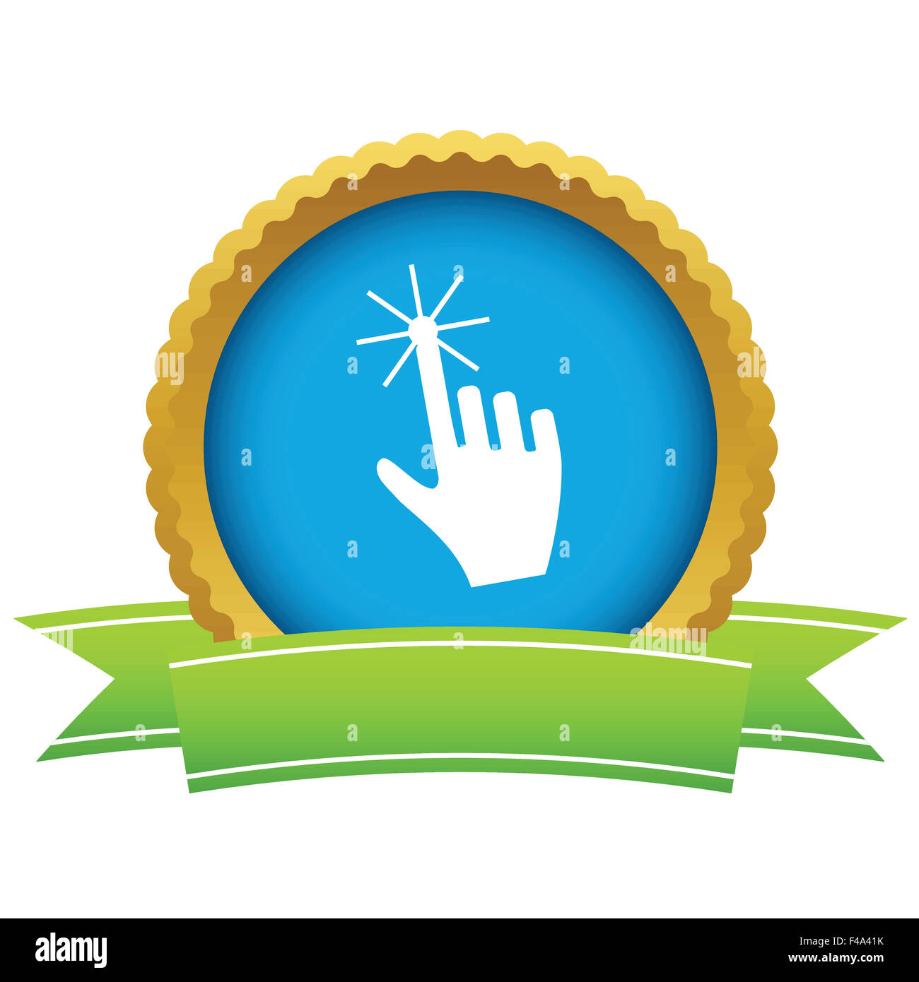 Gold click logo Stock Photo - Alamy