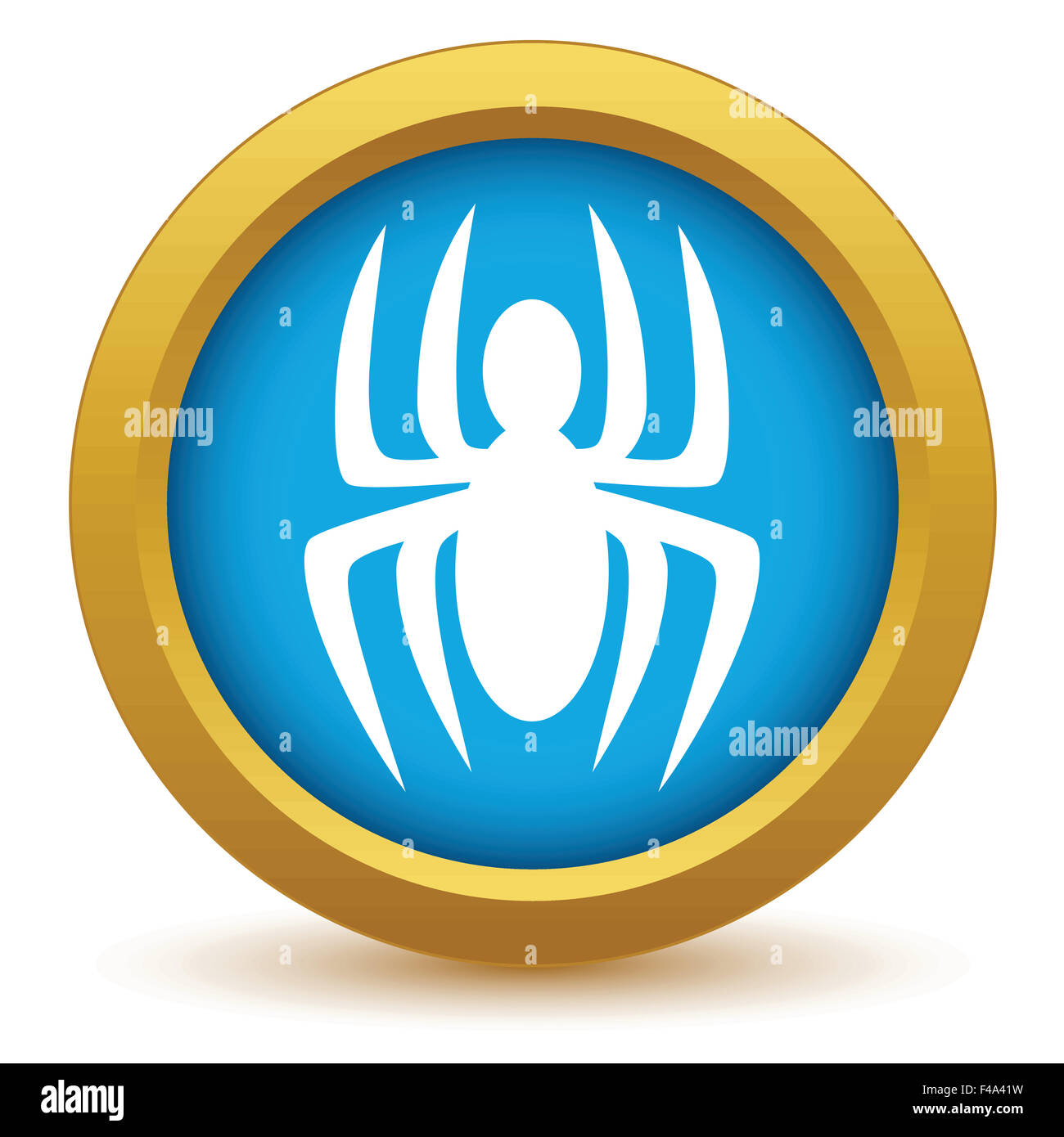 Gold spider icon Stock Photo - Alamy