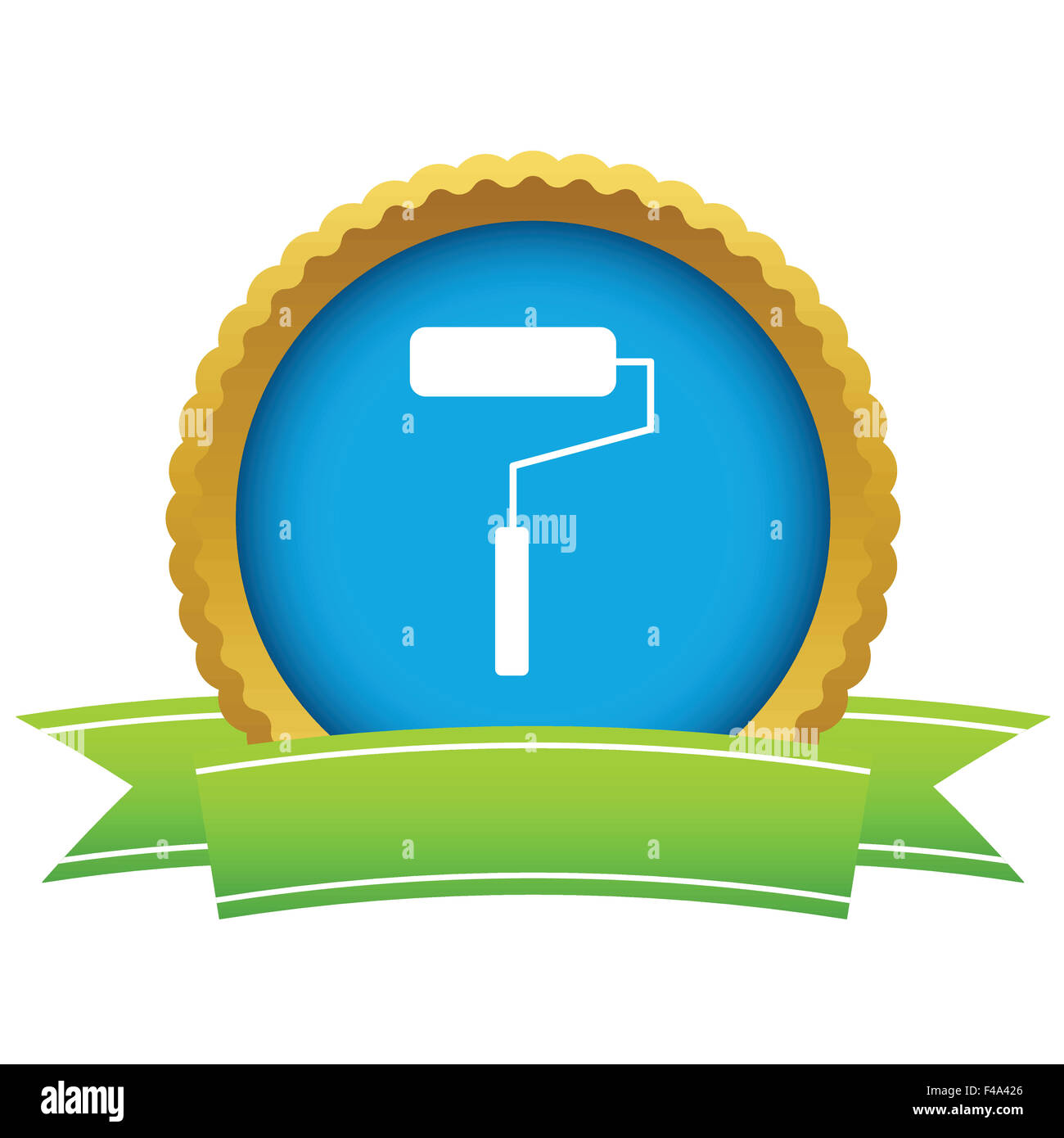 Gold roller logo Stock Photo - Alamy