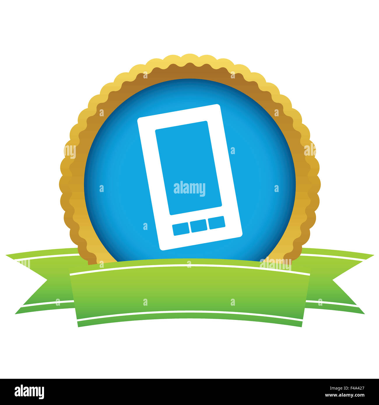 Gold smartphone logo Stock Photo - Alamy