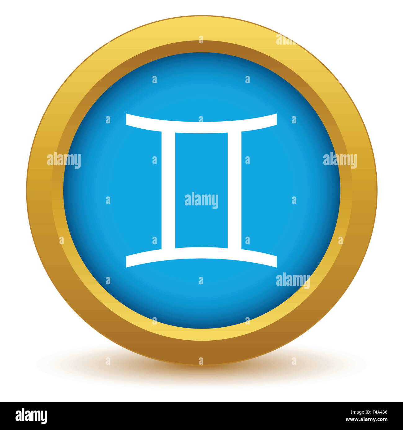 Zodiac icon gemini blue Cut Out Stock Images & Pictures - Alamy