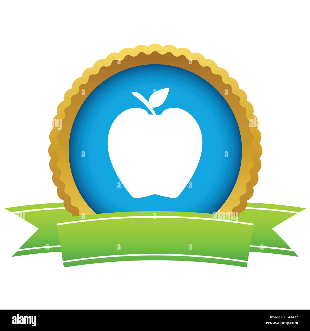 Gold apple logo Stock Photo - Alamy
