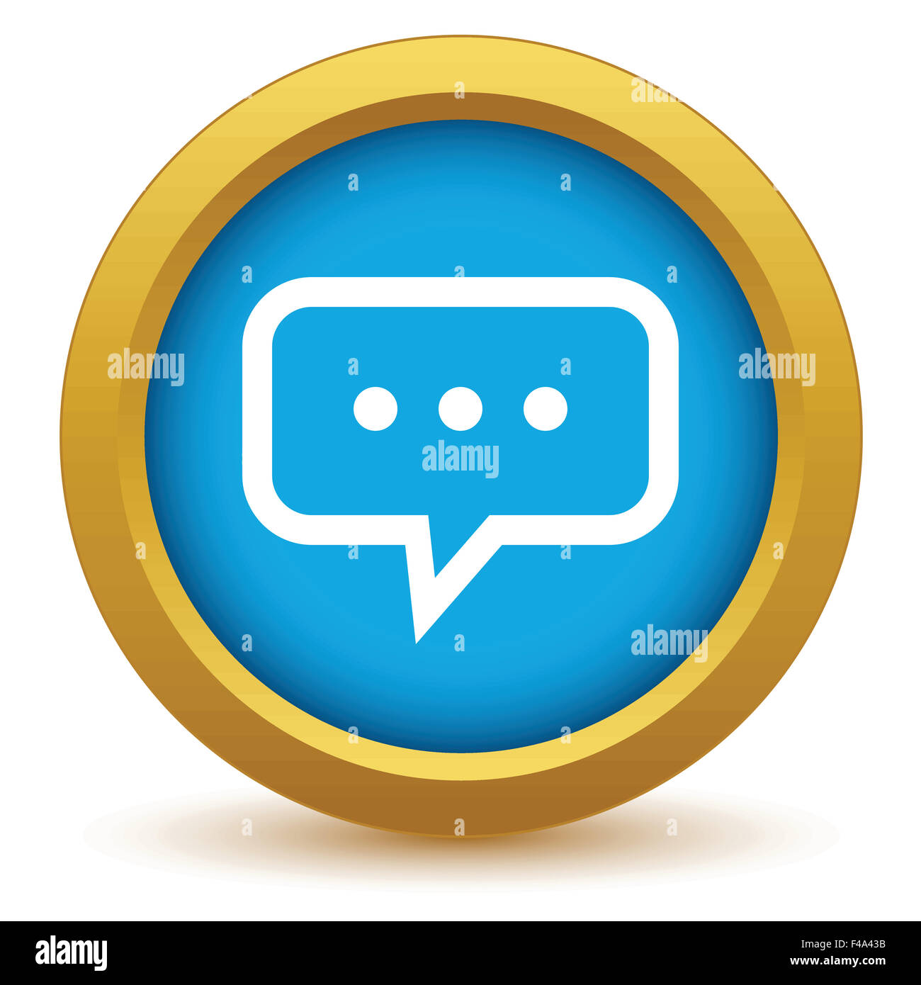 Gold talk icon Stock Photo - Alamy