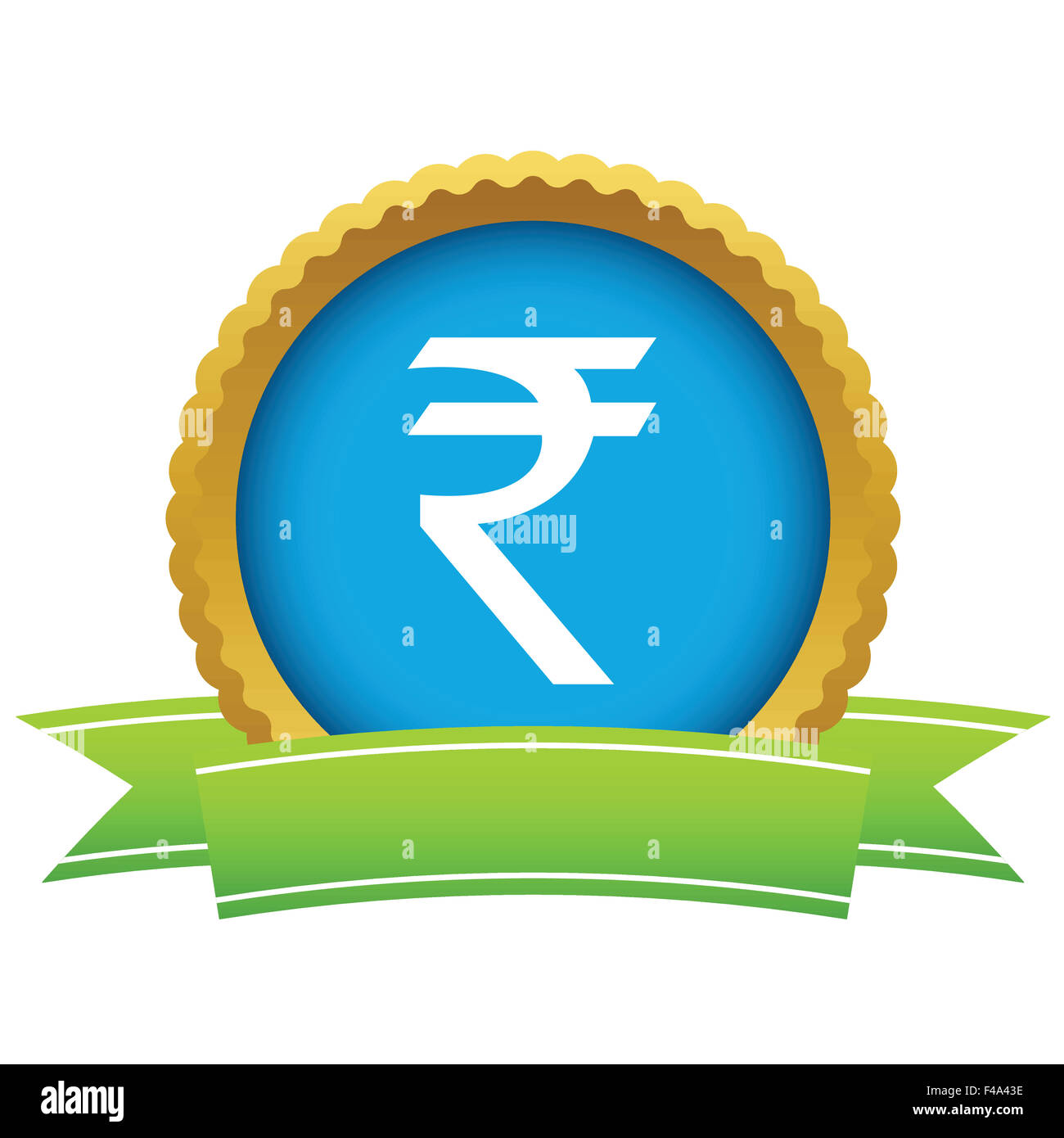 Gold rupee logo Stock Photo - Alamy