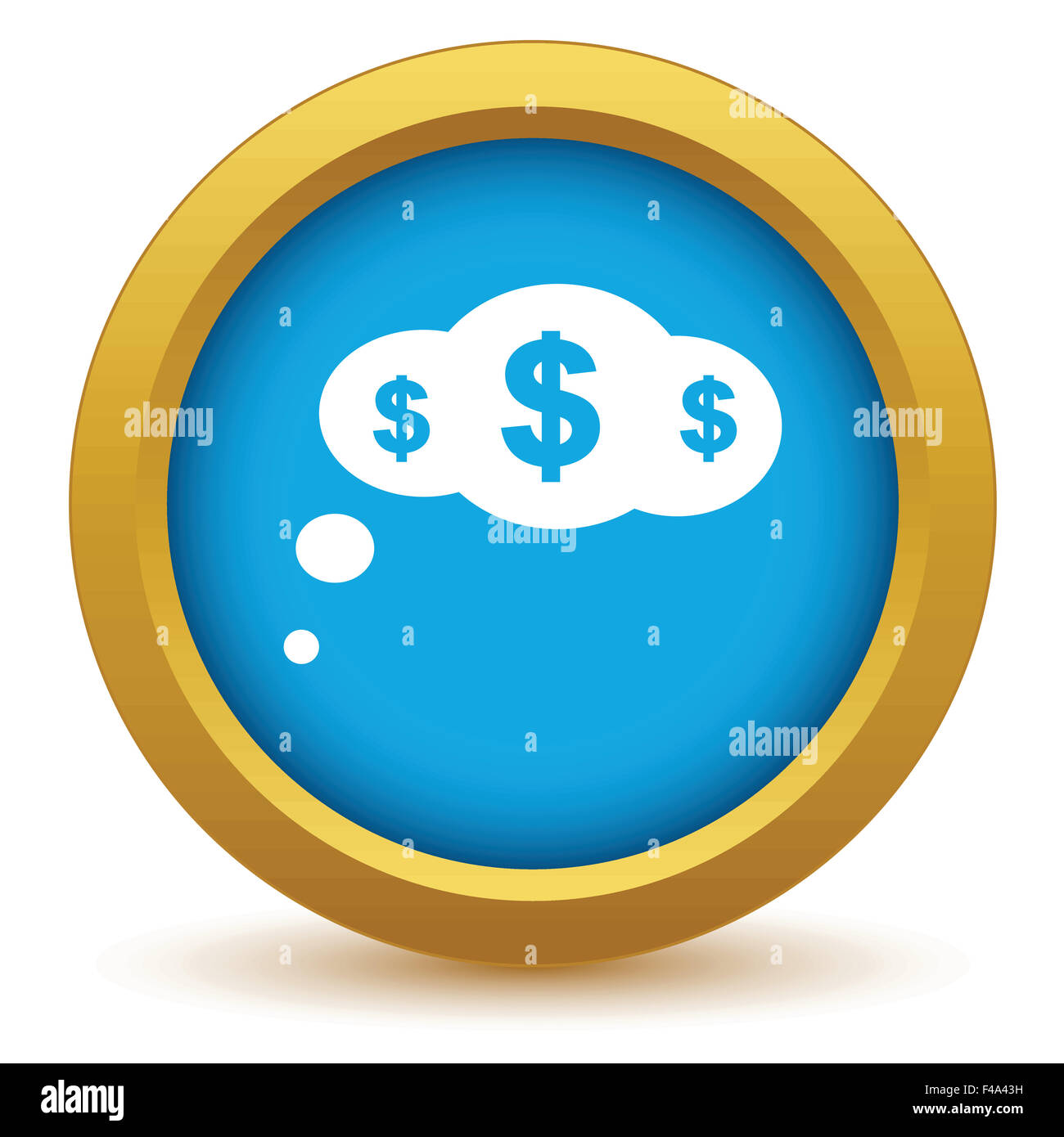 Gold cloud symbol hi-res stock photography and images - Alamy