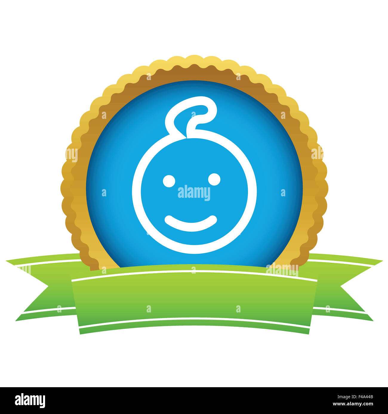Gold baby logo Stock Photo - Alamy