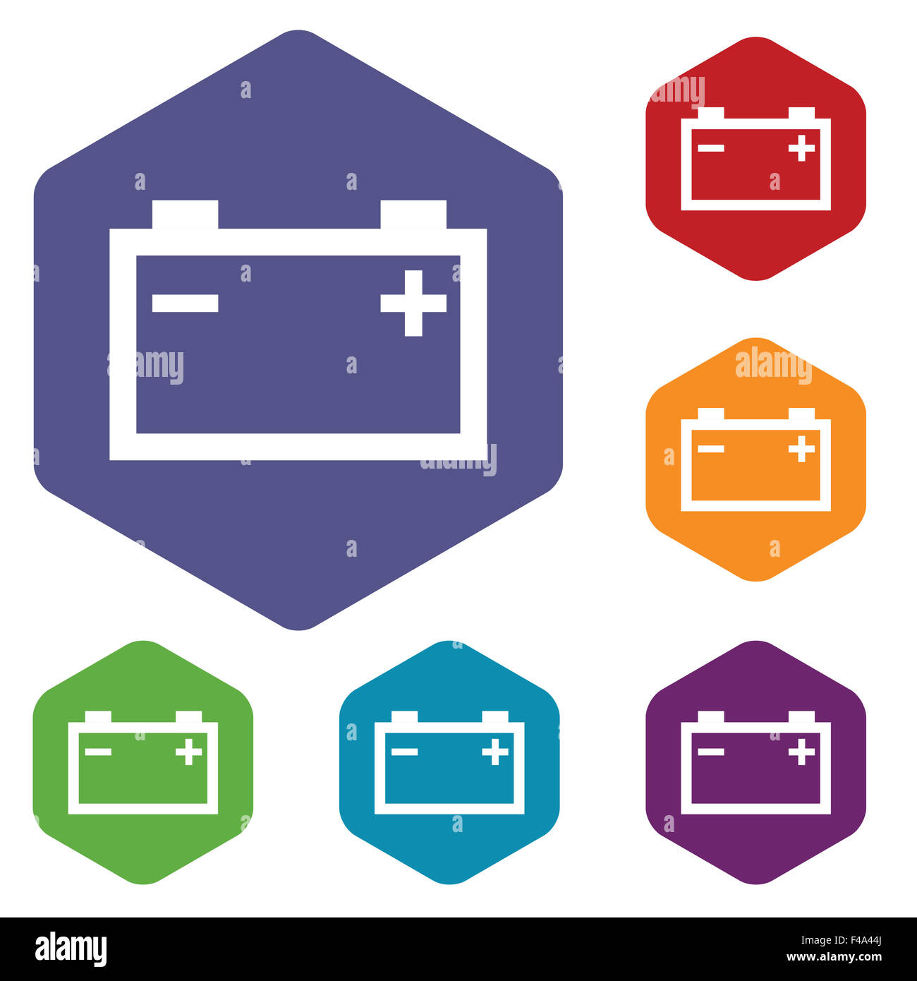 Accumulator rhombus icons Stock Photo - Alamy