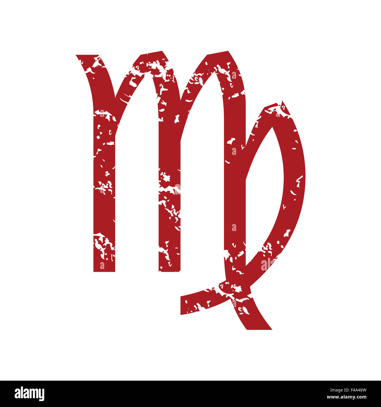 Red grunge Virgo logo Stock Photo - Alamy