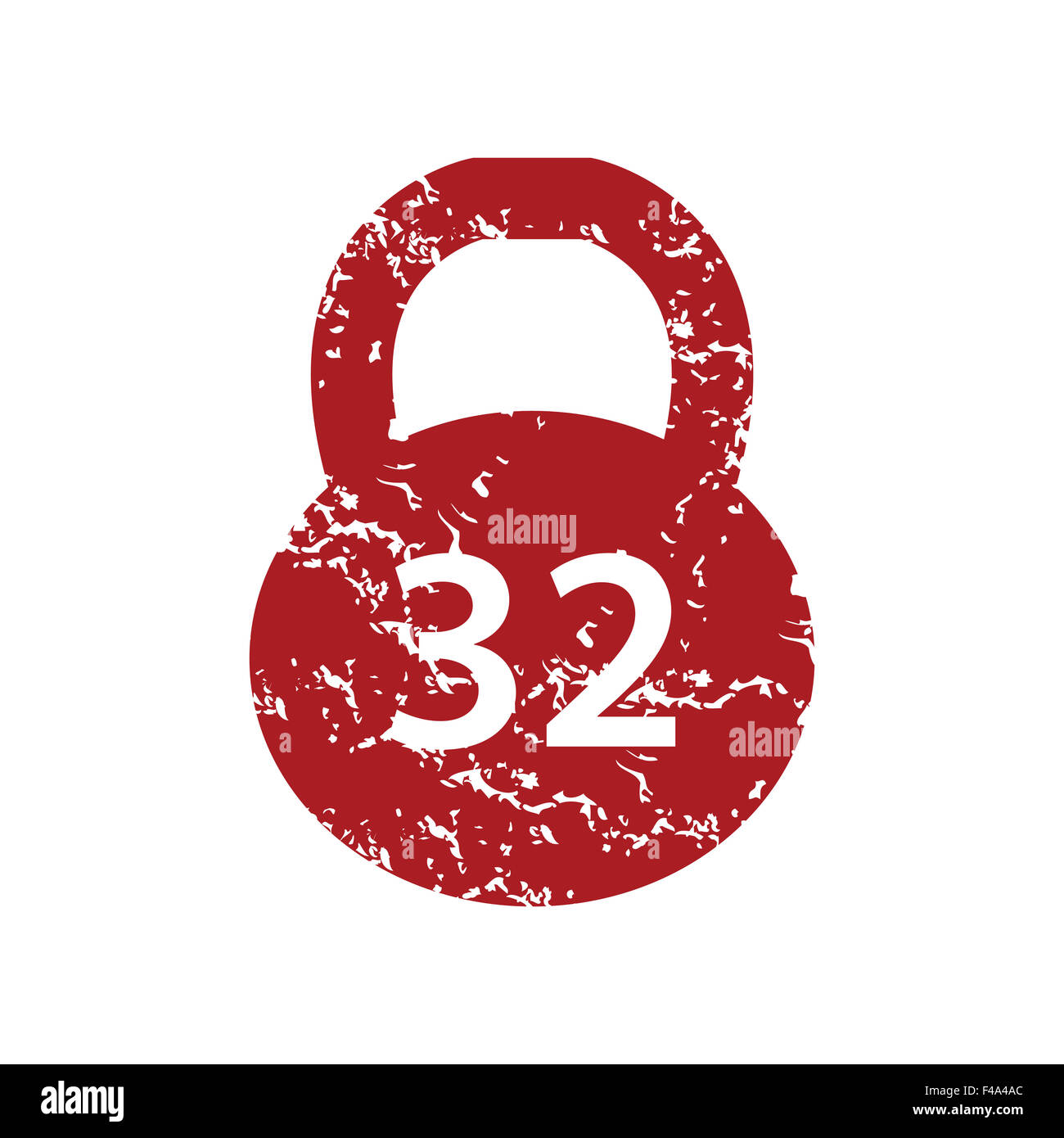 Red grunge weight logo Stock Photo - Alamy