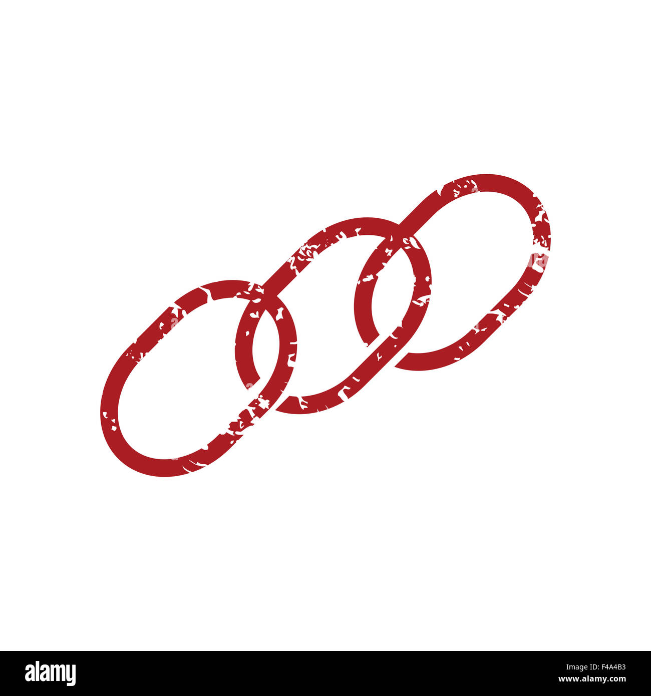 Red grunge chain logo Stock Photo - Alamy