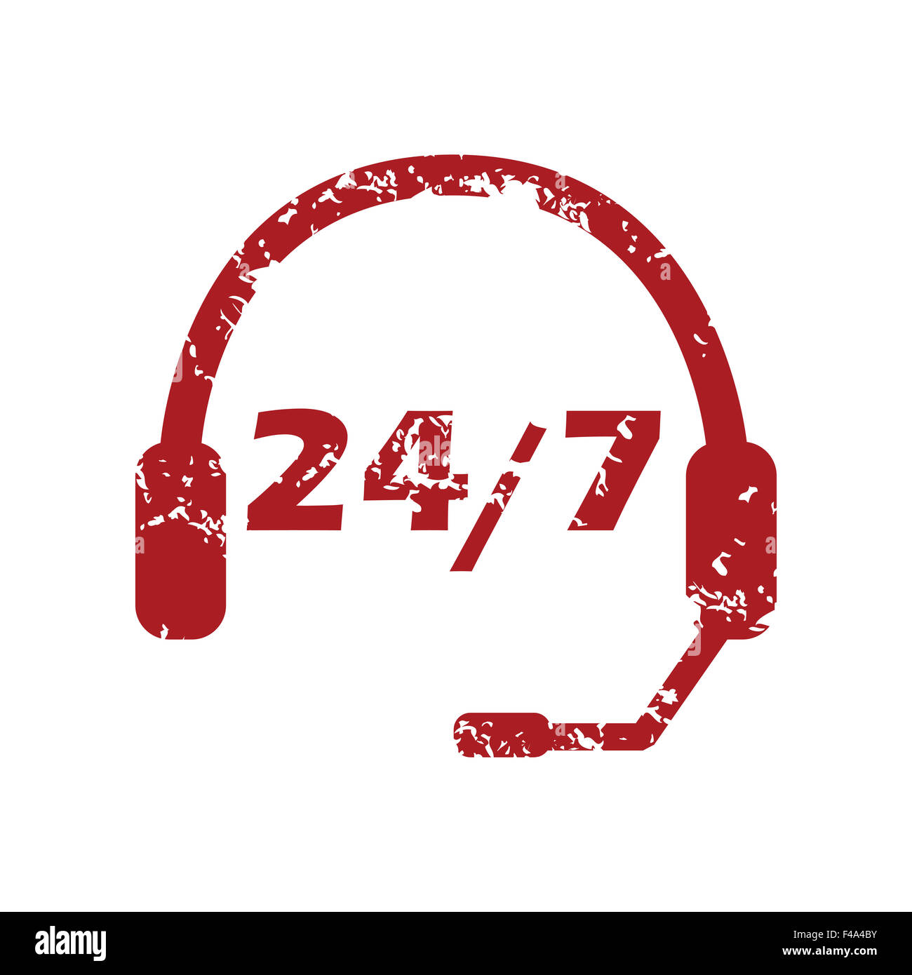 Red grunge support logo Stock Photo - Alamy