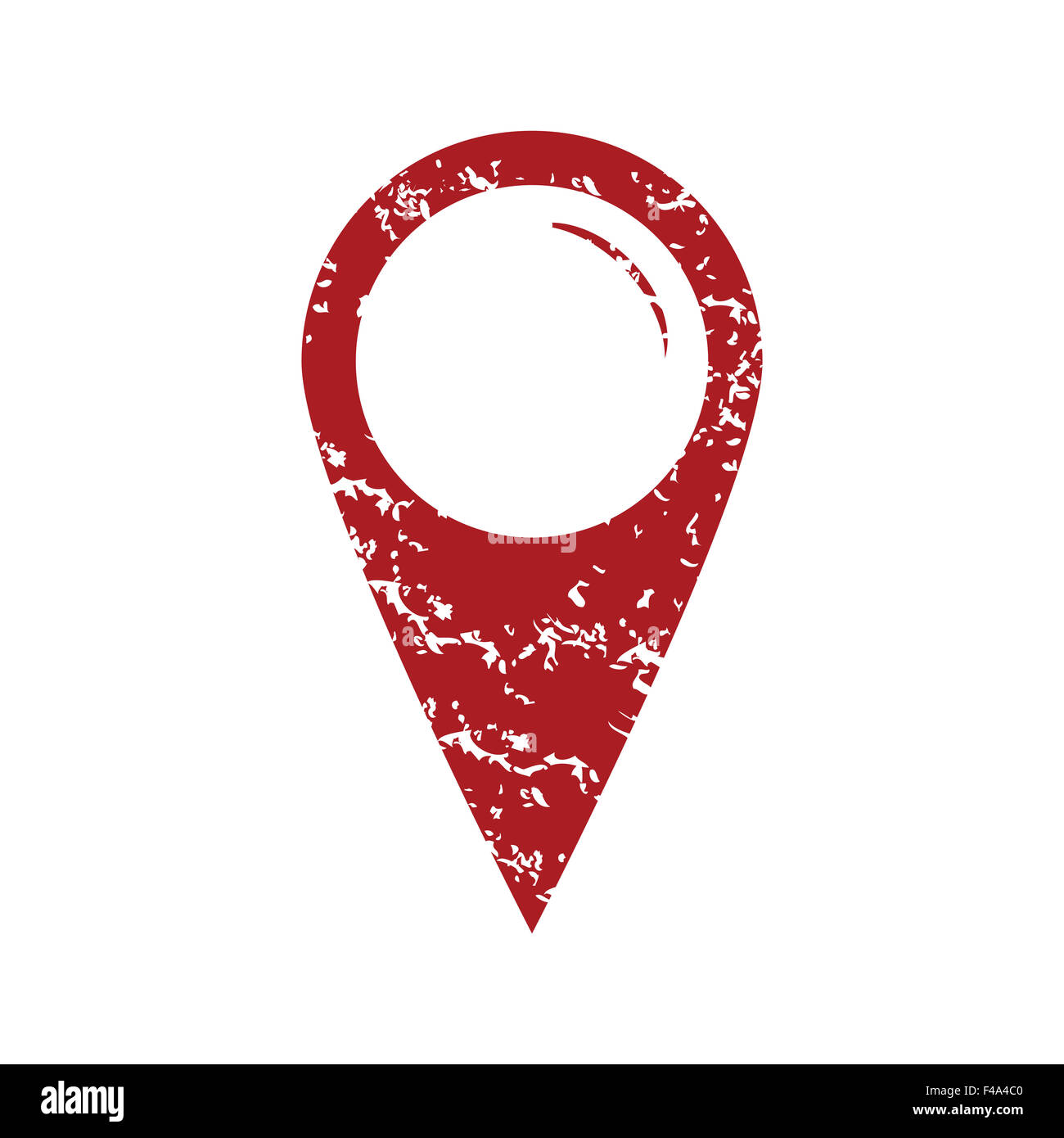 Red grunge pointer logo Stock Photo - Alamy