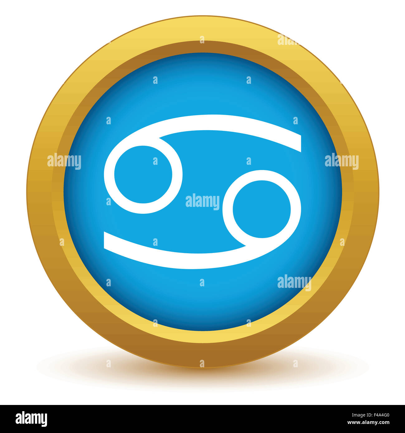 Gold Cancer icon Stock Photo - Alamy