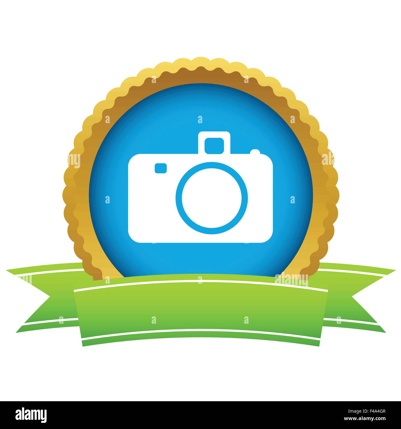 Gold camera logo Stock Photo - Alamy