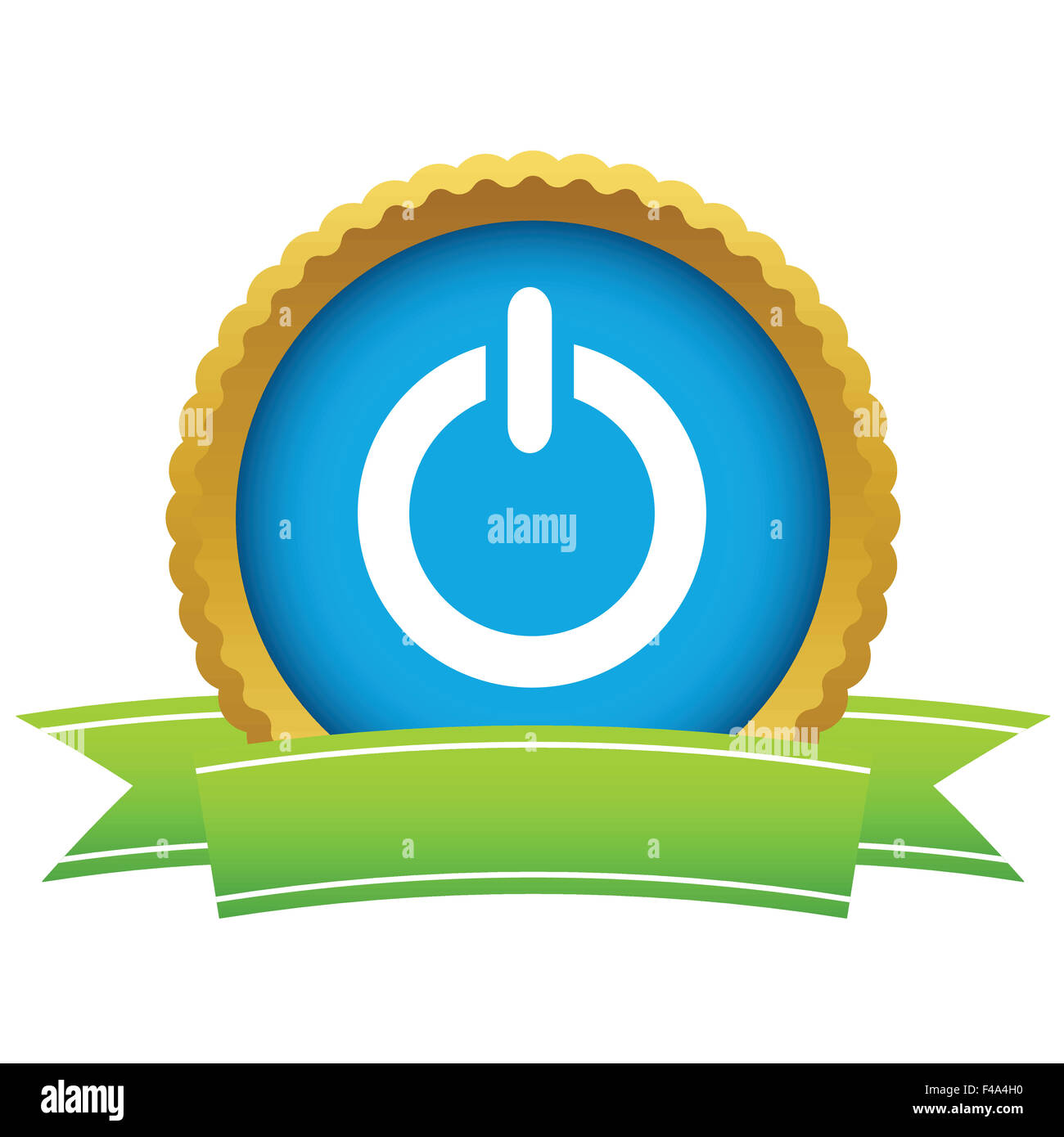 Gold power logo Stock Photo - Alamy