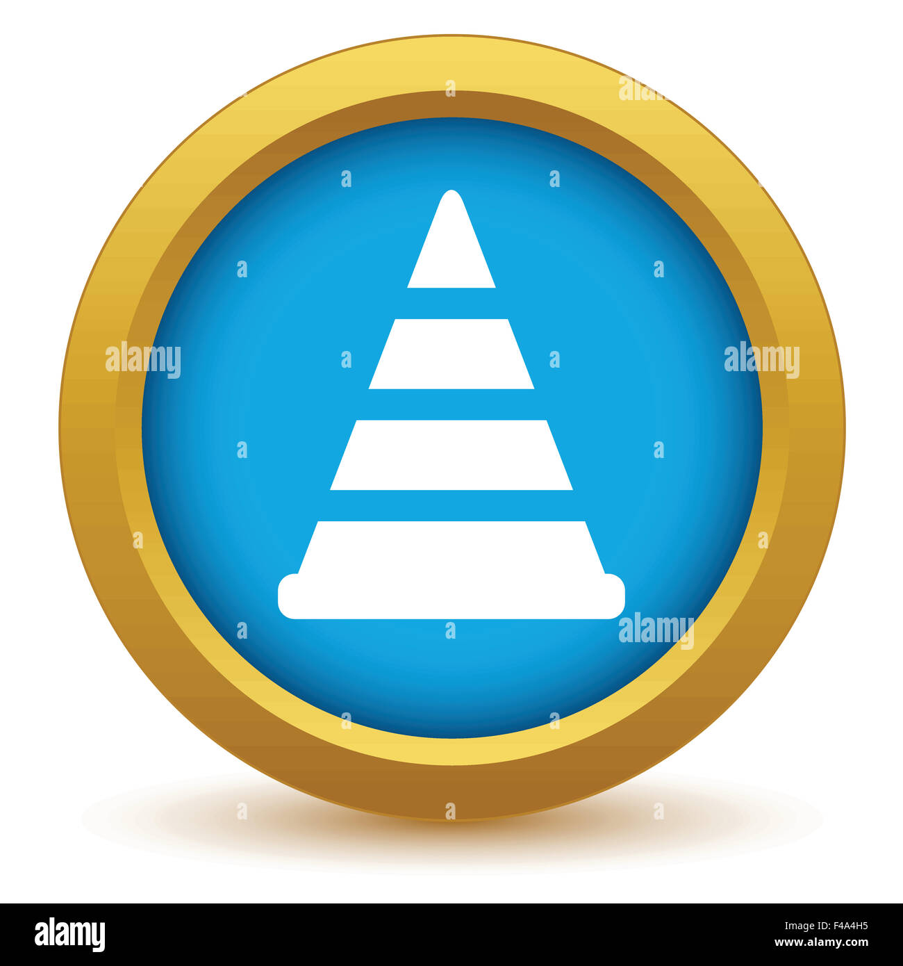 Gold worker sign icon Stock Photo - Alamy