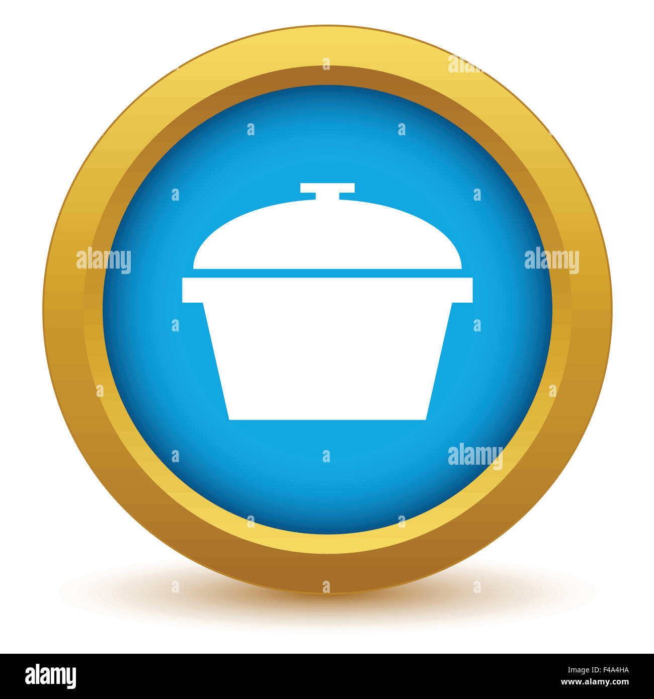 Gold pan icon Stock Photo - Alamy