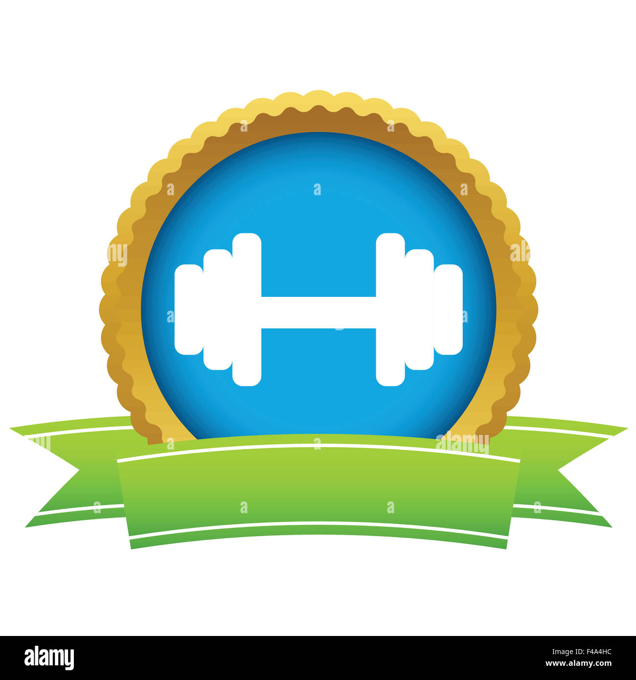 Gold weight logo Stock Photo - Alamy