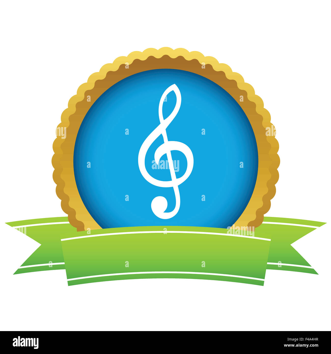 Gold music logo Stock Photo - Alamy