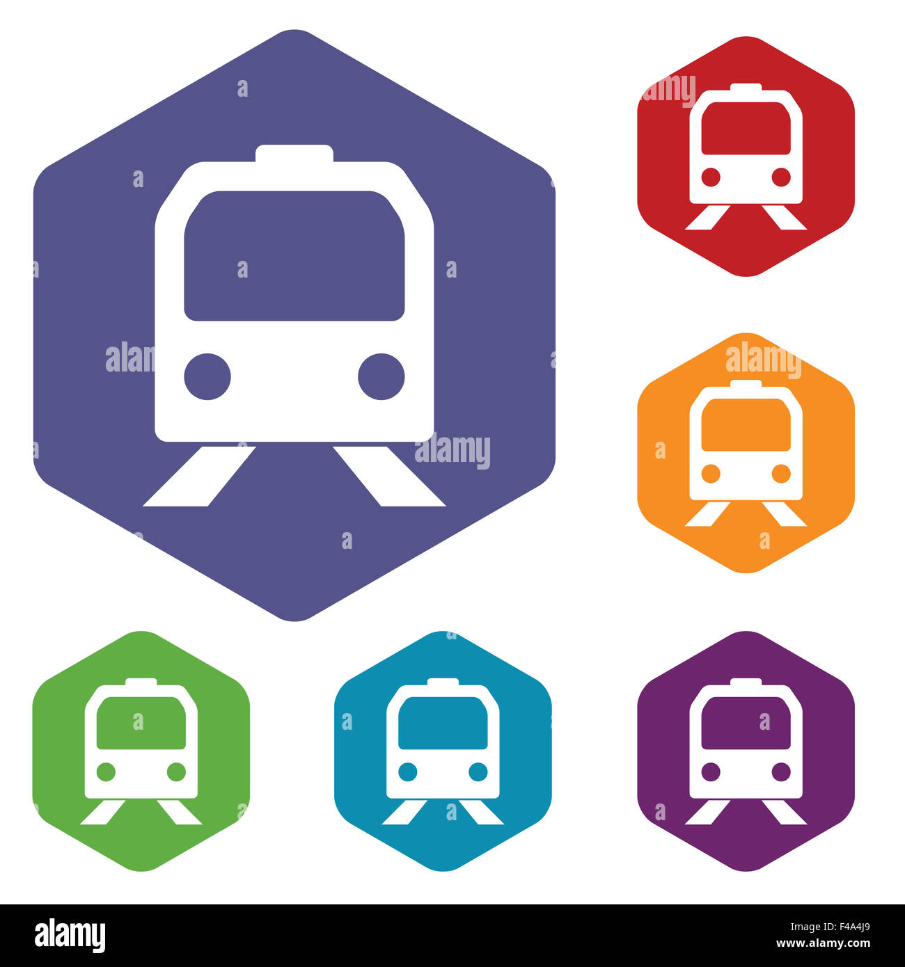 Train rhombus icons Stock Photo - Alamy