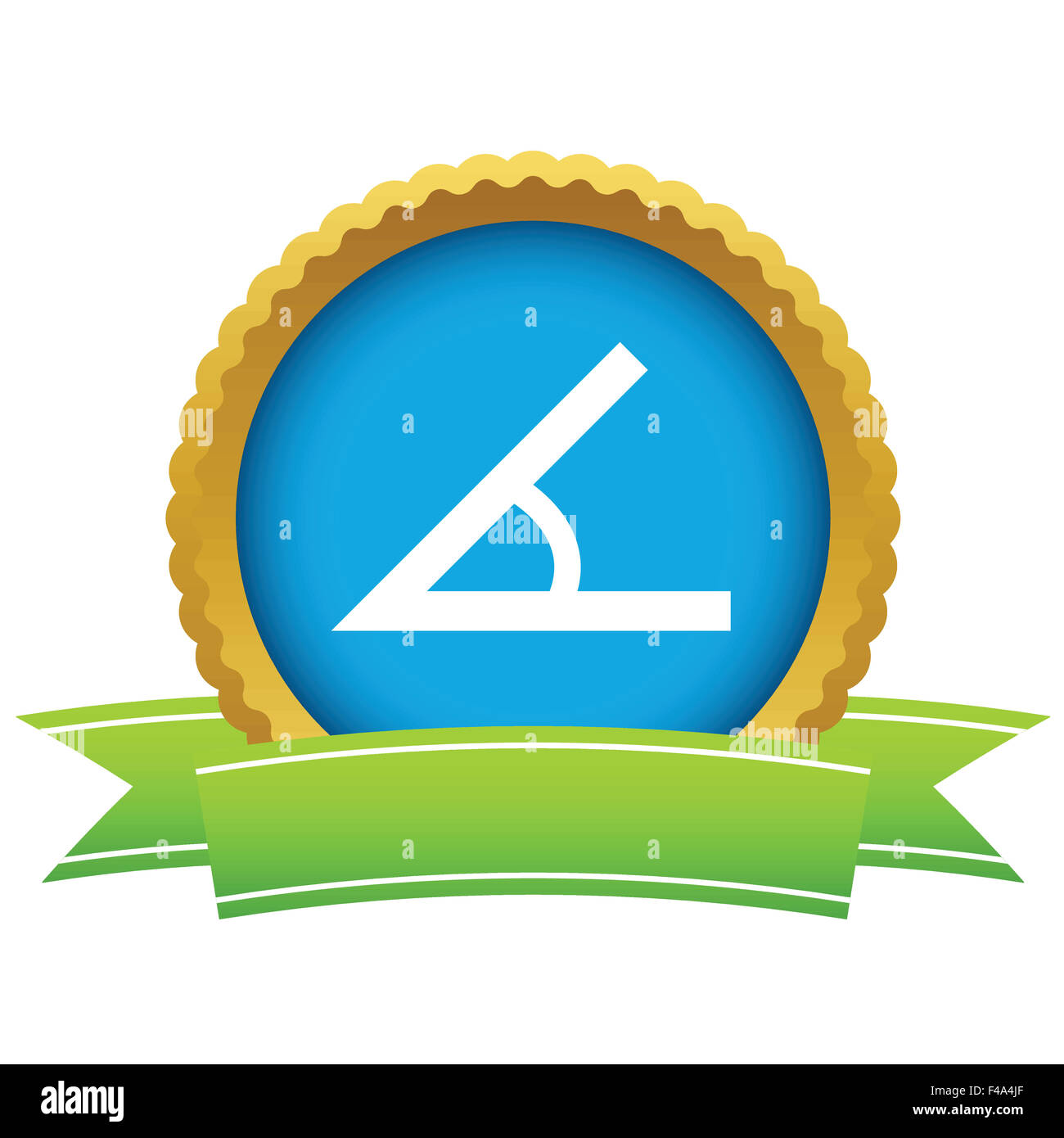 Gold sign of the angle logo Stock Photo - Alamy