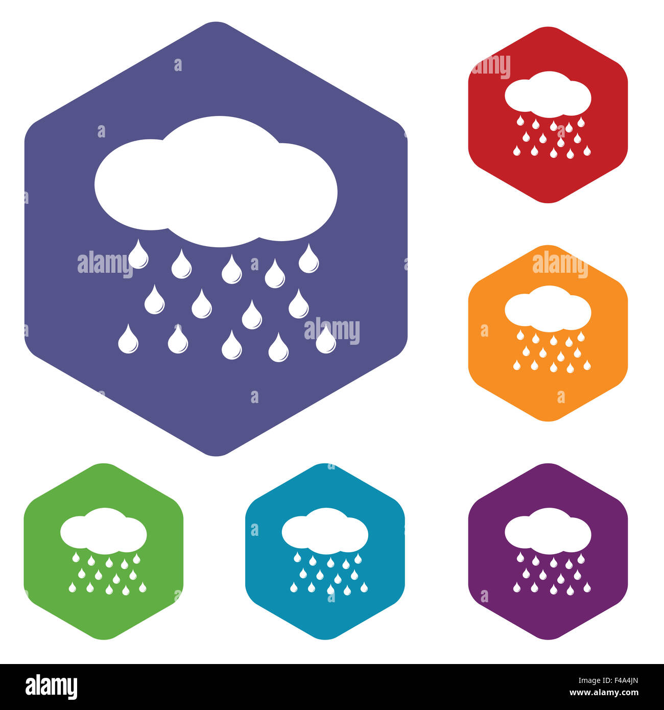 Spring rain collection Cut Out Stock Images & Pictures - Alamy