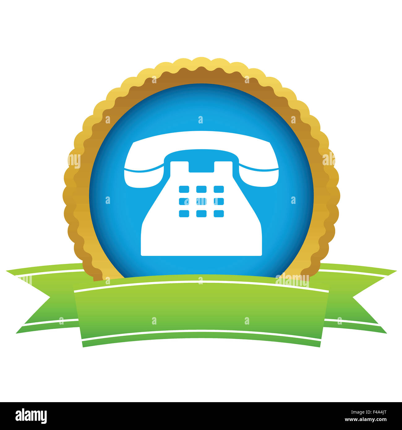 Gold Telephone logo Stock Photo - Alamy