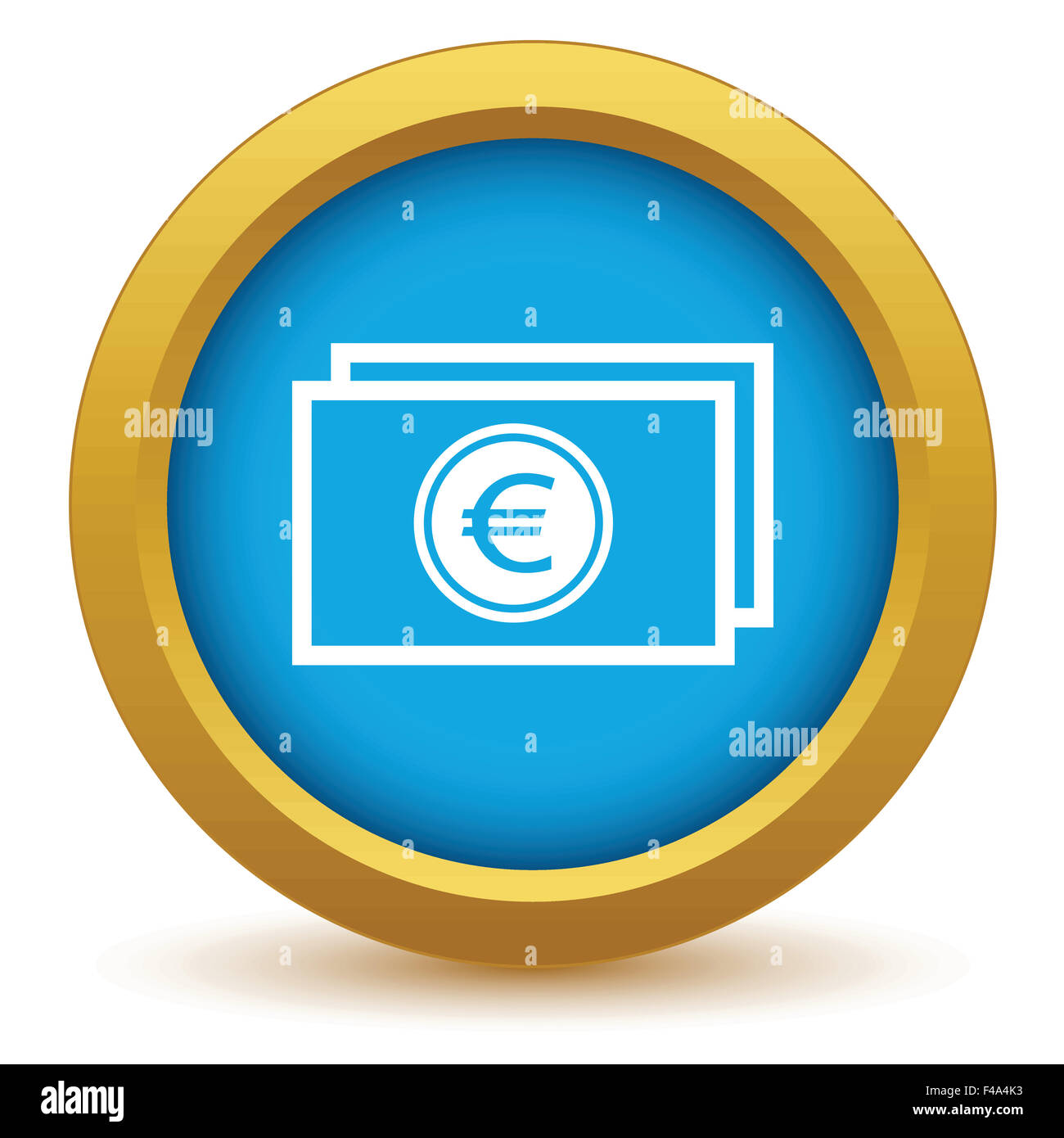 Gold euro buck icon Stock Photo - Alamy