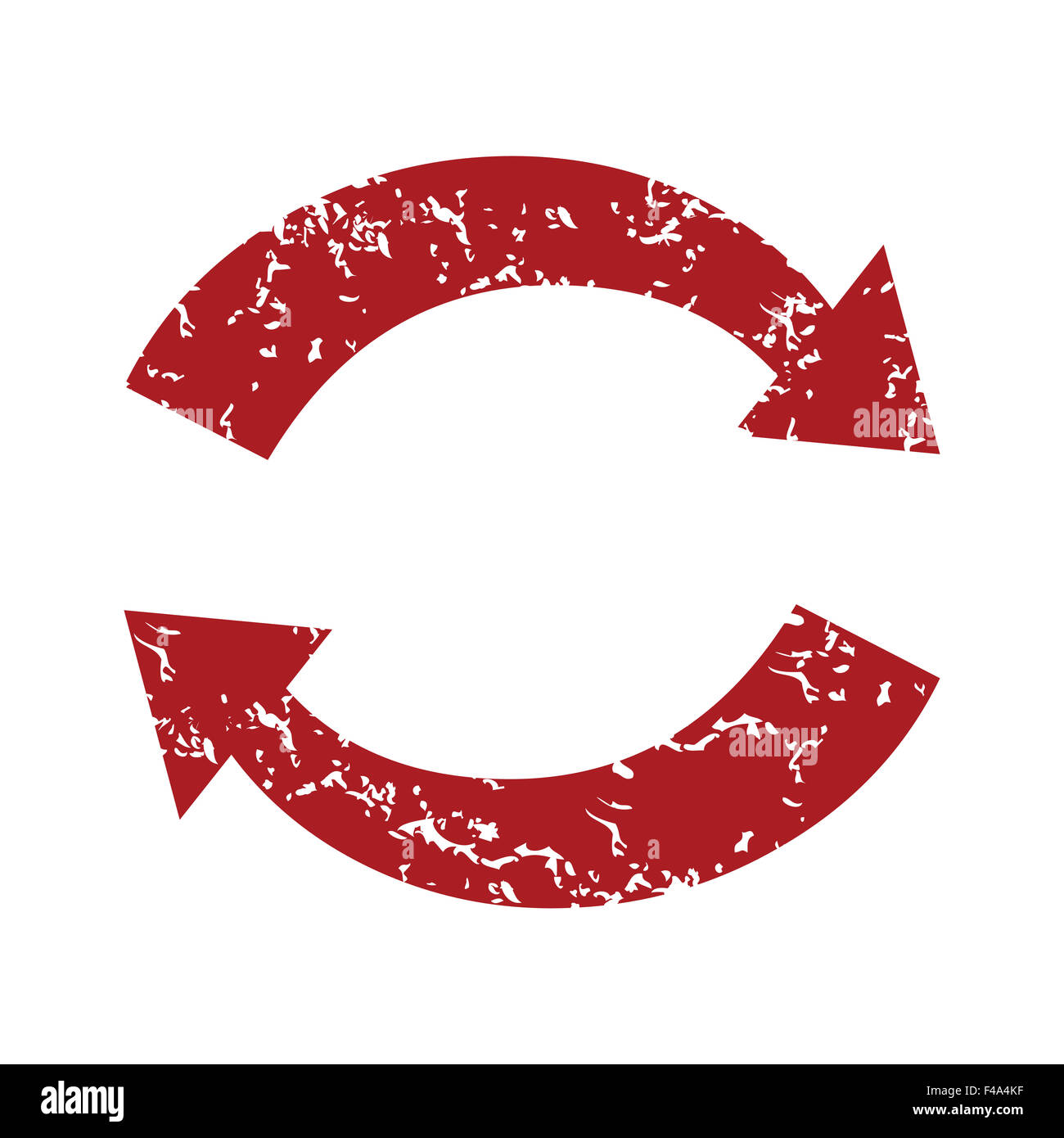 Red grunge reverse logo Stock Photo - Alamy