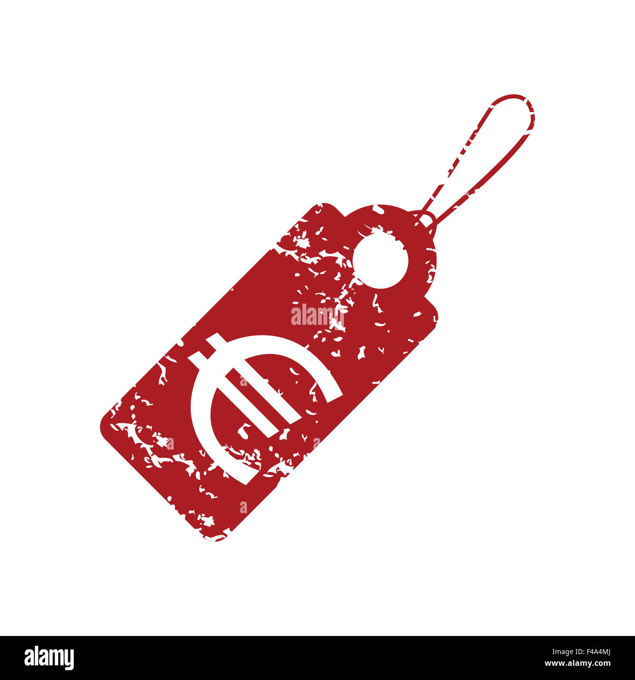 Red grunge euro tag logo Stock Photo - Alamy