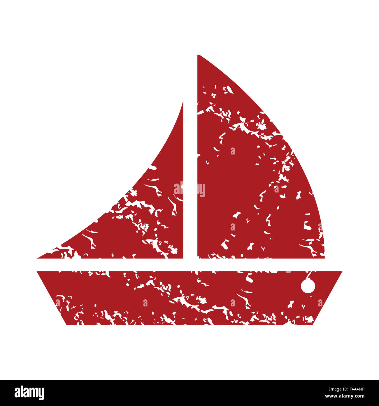 Red grunge ship logo Stock Photo - Alamy