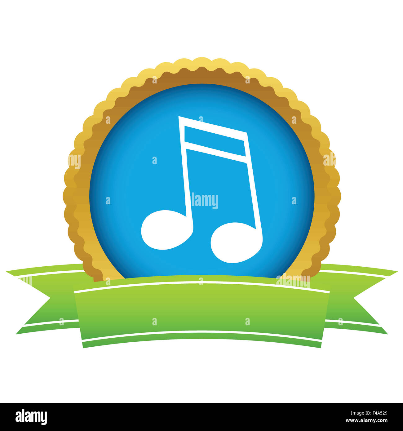 Gold note logo Stock Photo - Alamy