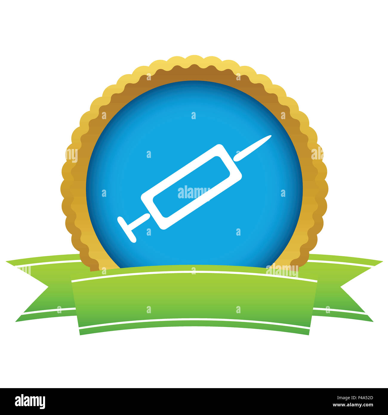 Gold syringe logo Stock Photo - Alamy