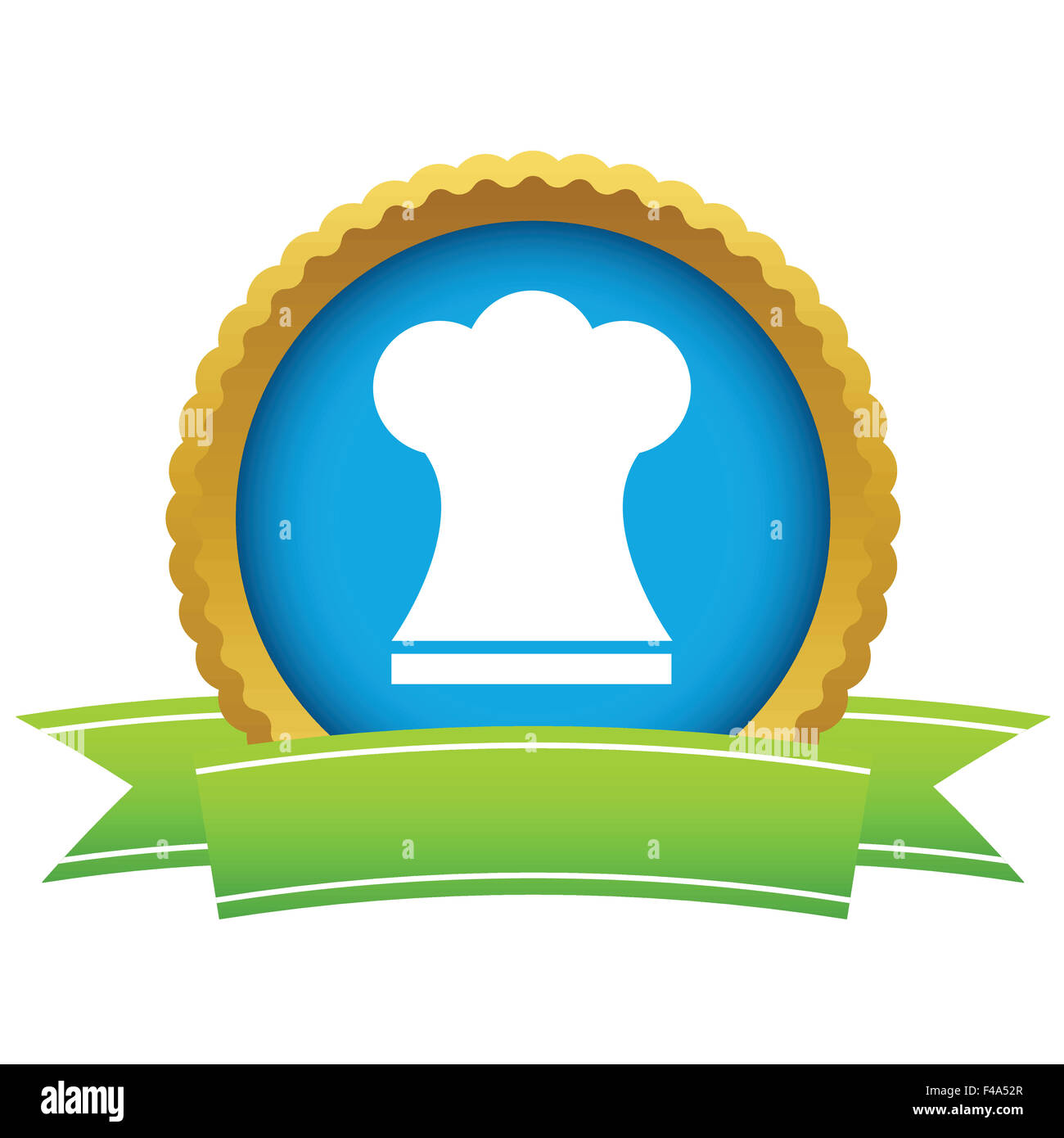 Gold chef hat logo Stock Photo - Alamy