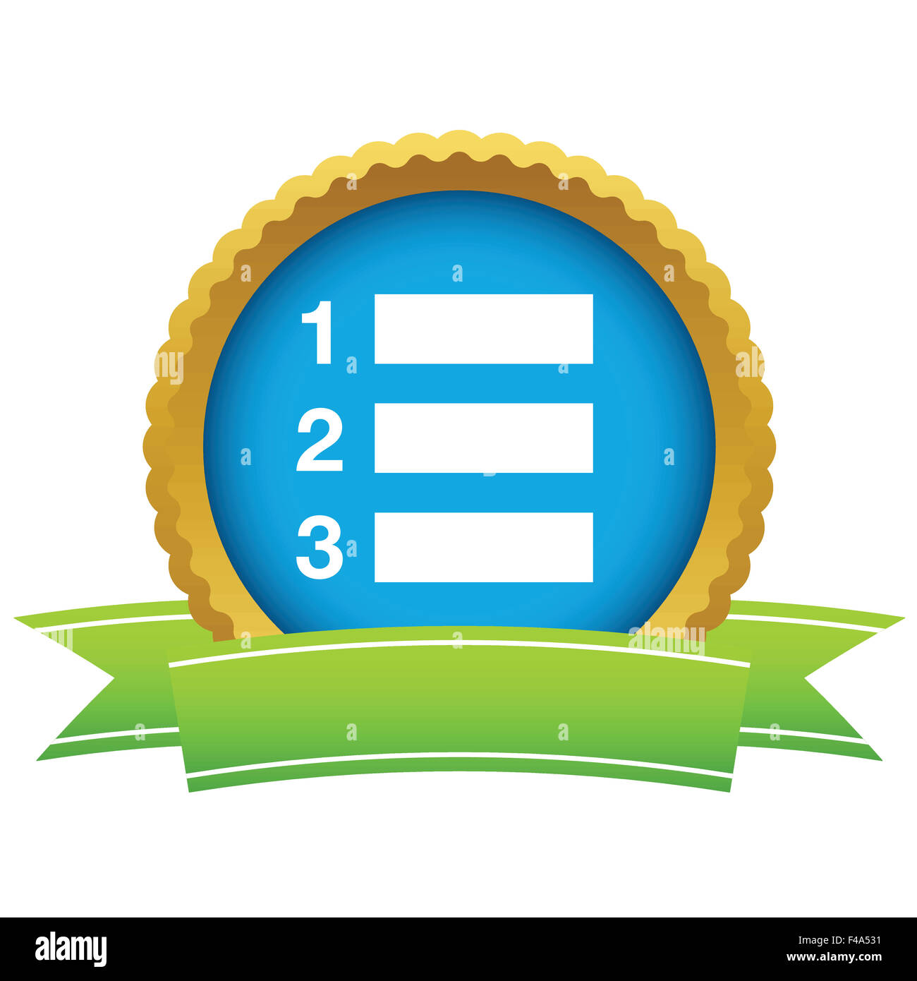 Gold list logo Stock Photo - Alamy