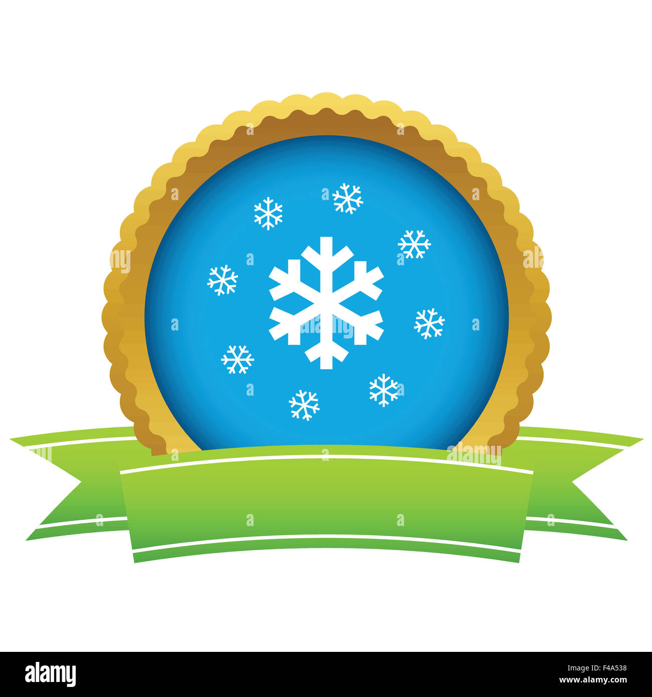 Gold snow logo Stock Photo - Alamy