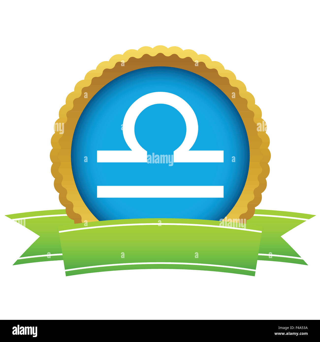 Gold Libra logo Stock Photo - Alamy