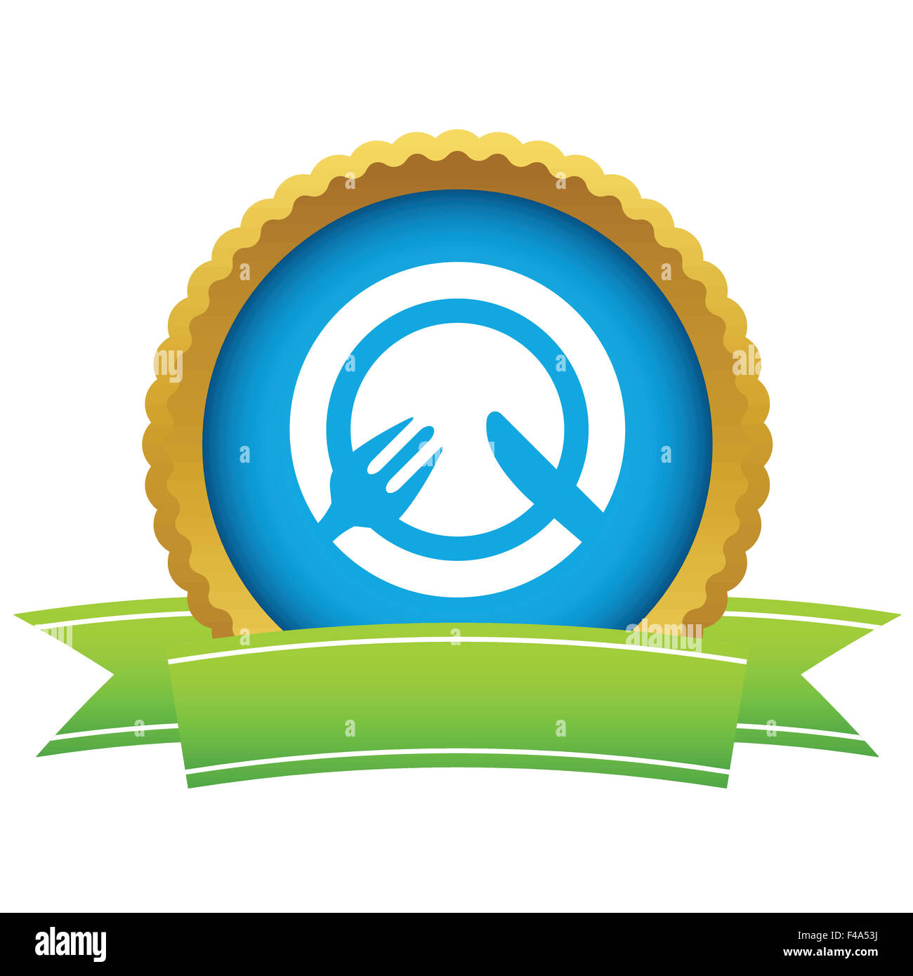 Gold lunch logo Stock Photo - Alamy