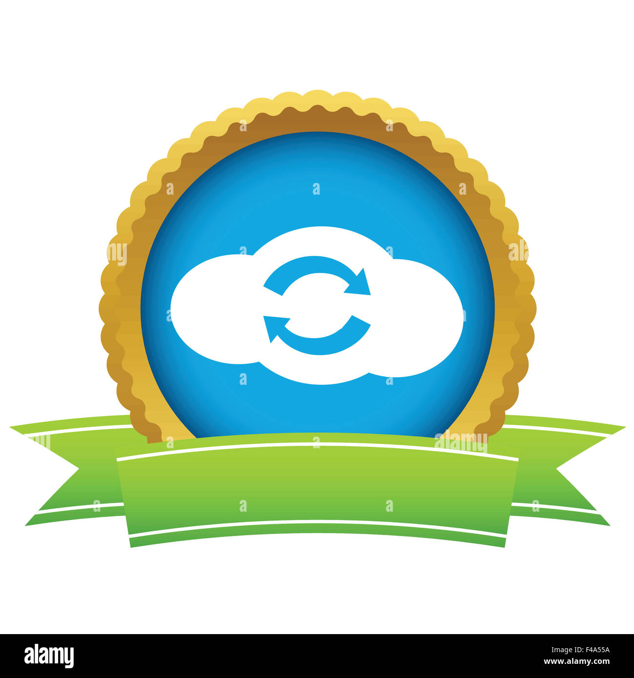 Gold reverse cloud logo Stock Photo - Alamy