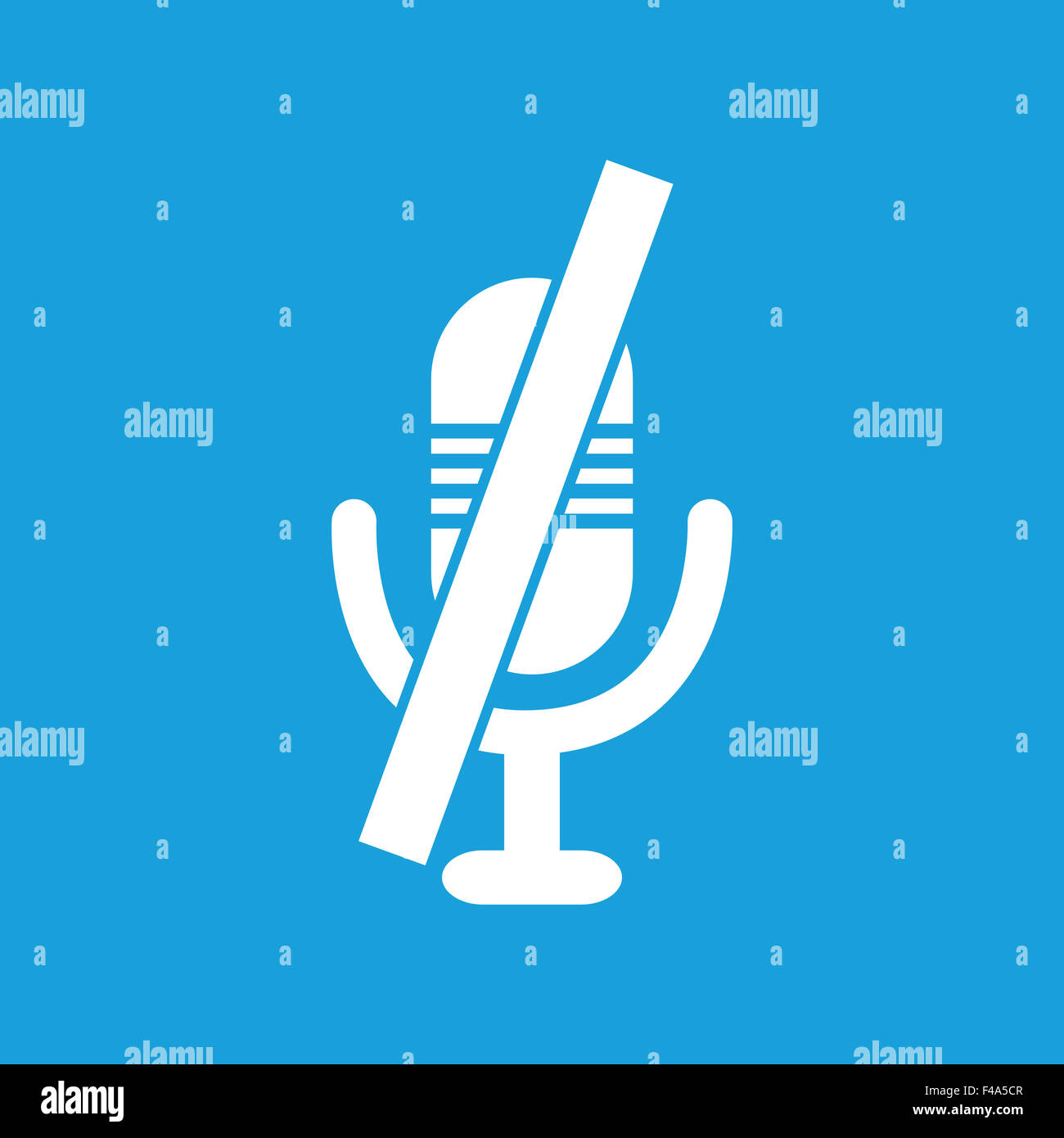 Crossed microphone symbol Stock Photo - Alamy