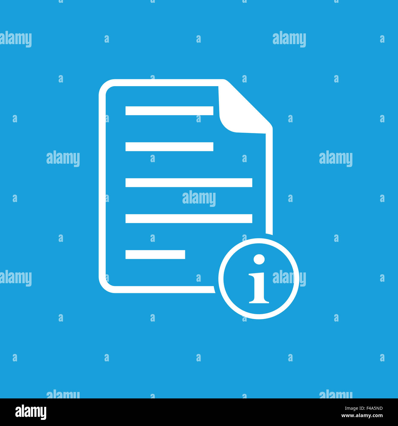 Information page symbol Stock Photo - Alamy