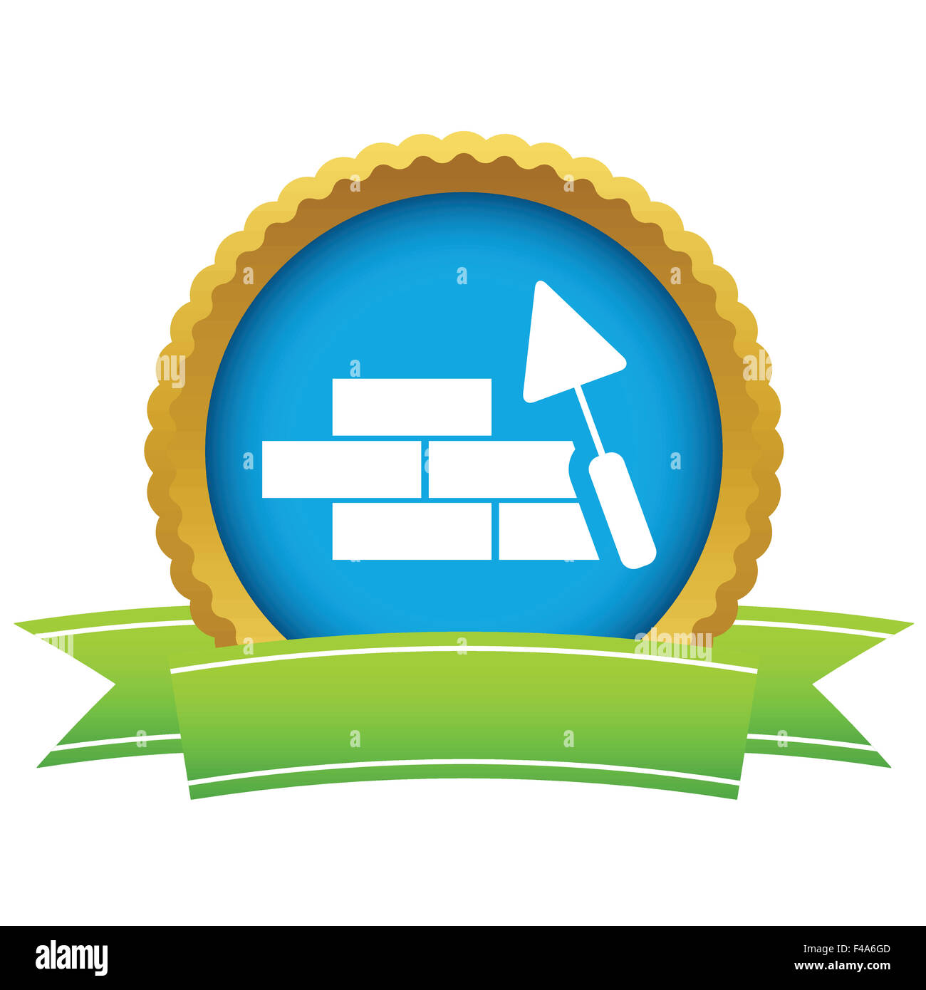 Gold building logo Stock Photo - Alamy