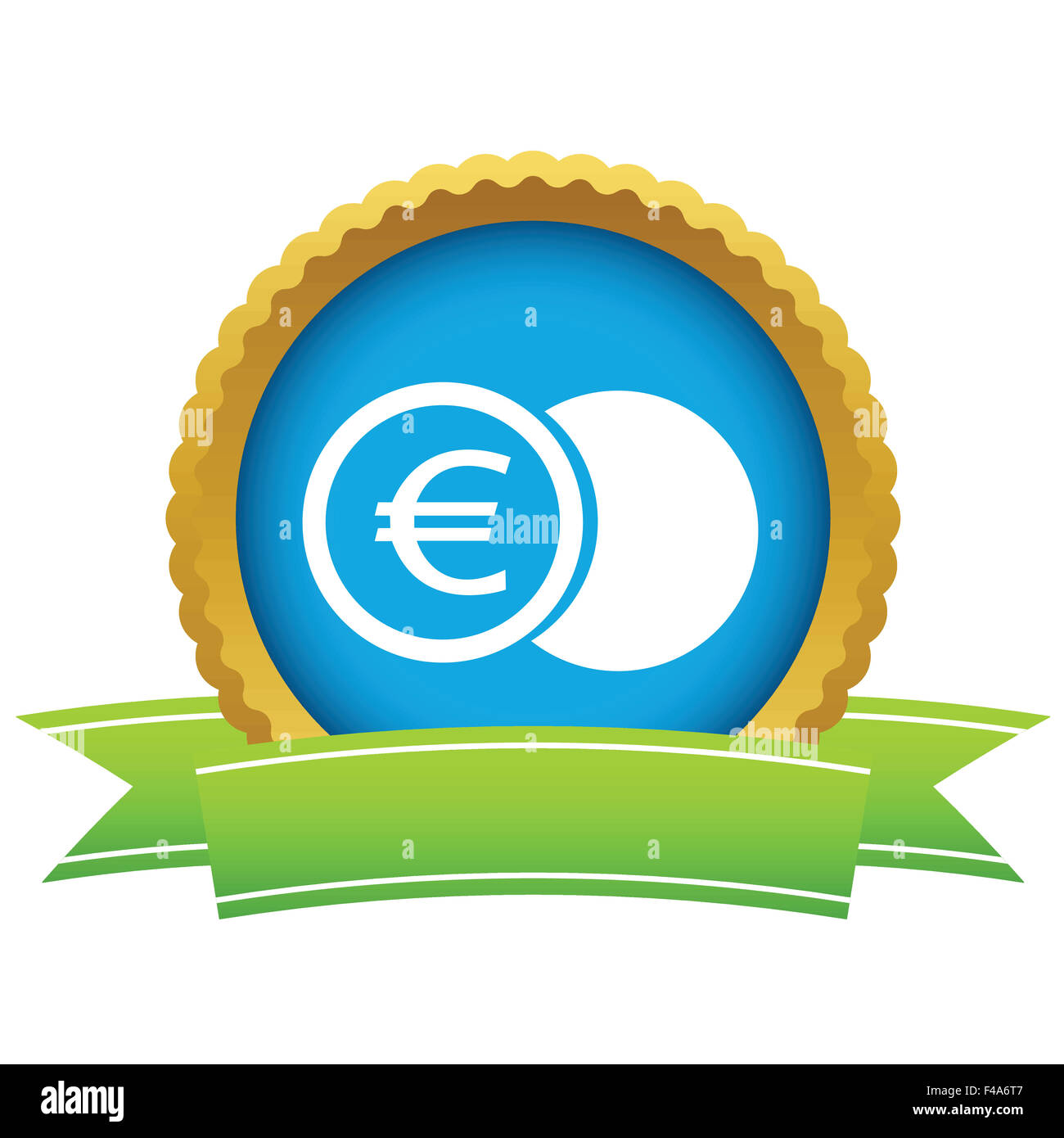 Gold euro coin logo Stock Photo - Alamy